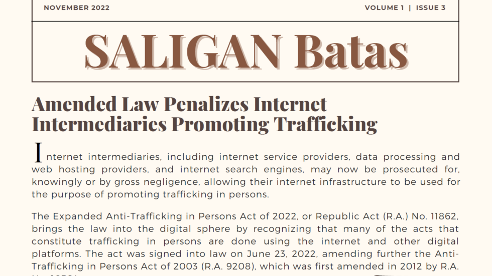 SALIGAN Batas November 2022 - Saligan